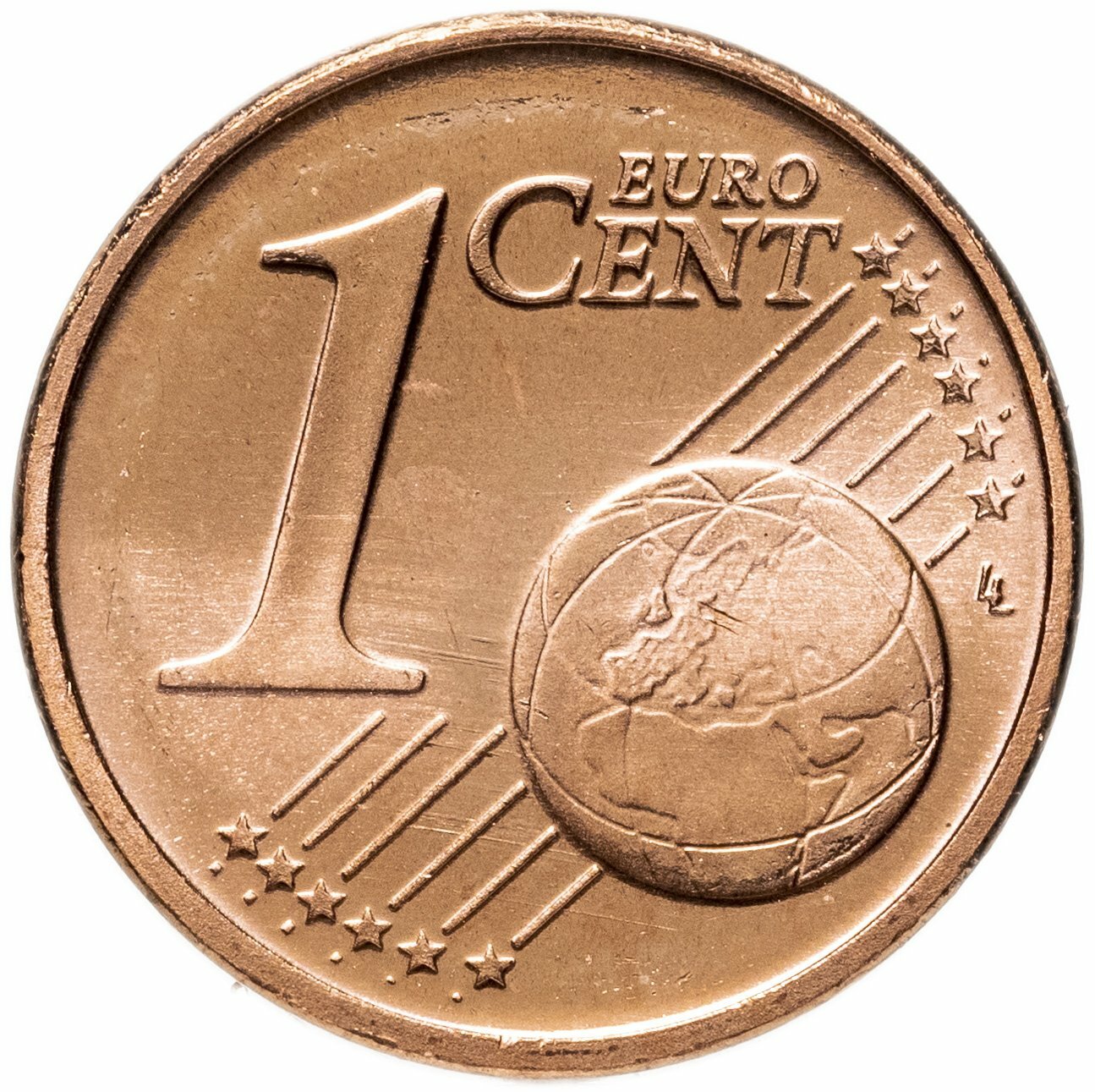 Германия 1 евроцент cent 2002 Двор A, Сталь, в сохранности UNC