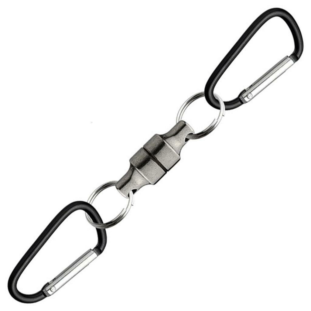 Магнитная прищепка для ключей с карабином, Серый