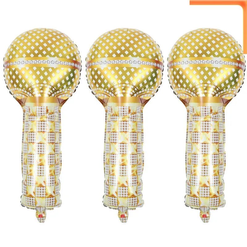 3 шт. надувные воздушные шары-микрофоны, украшения для вечеринок в стиле 90-х, реквизит для вечеринок