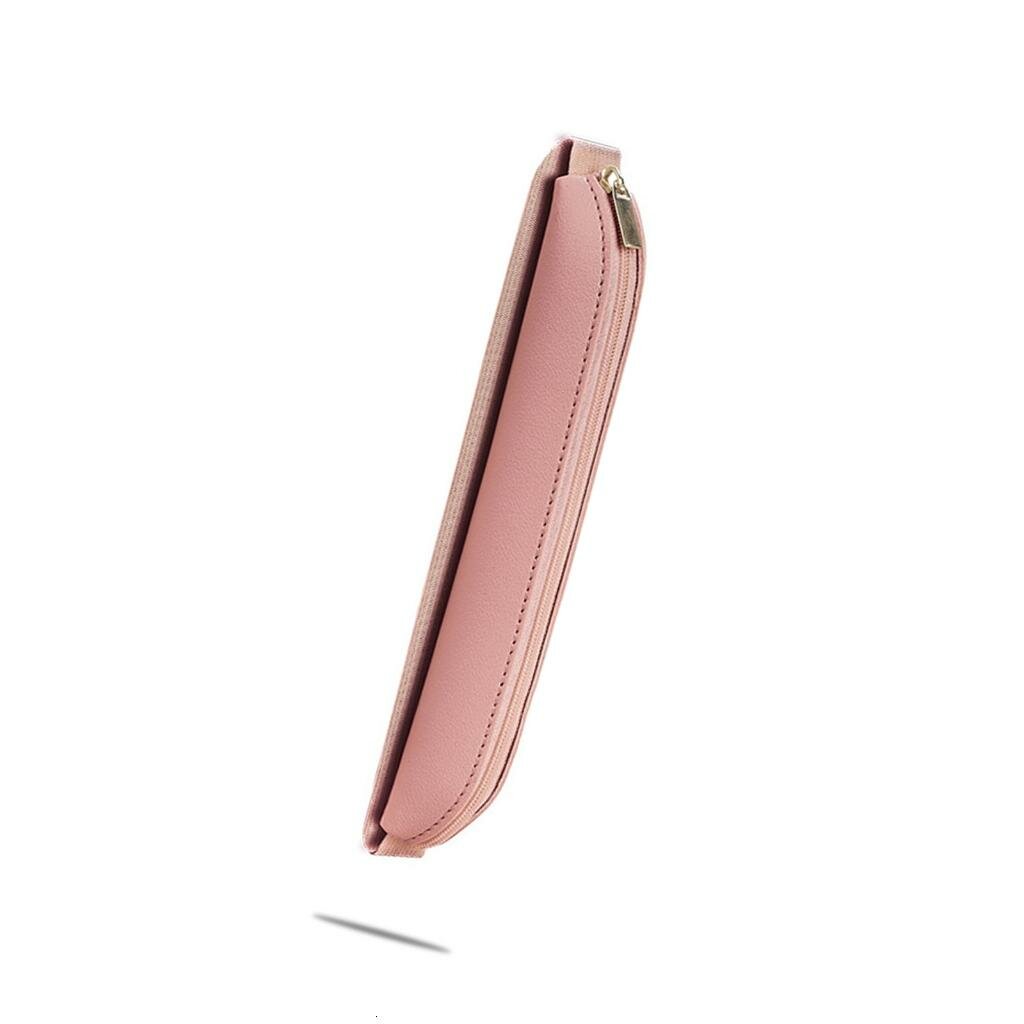 Кожаный пенал с резинками для блокнота, Розовый