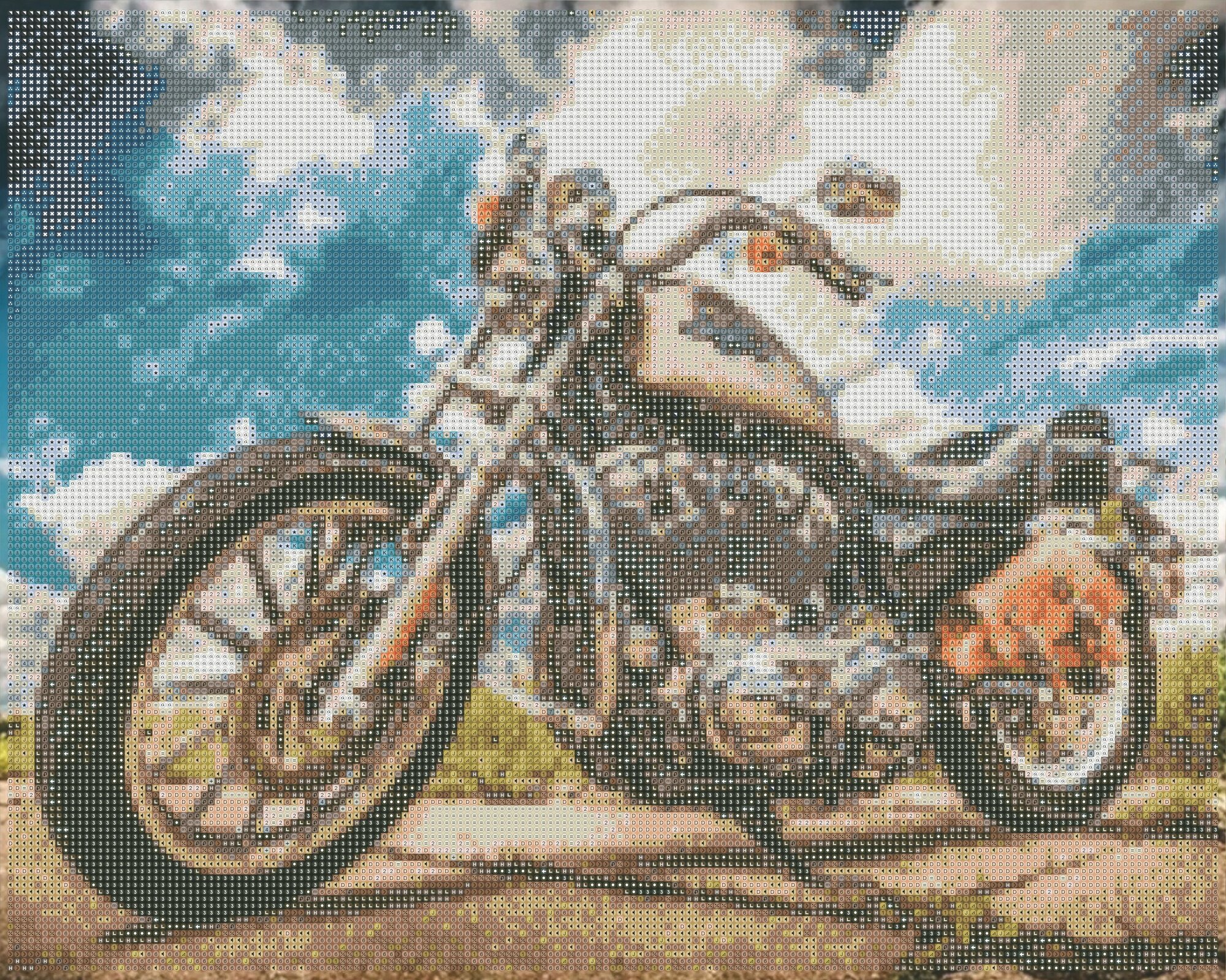 Алмазная мозаика 40х50 Мотоцикл Harley Davidson sportster на подрамнике, картина стразами