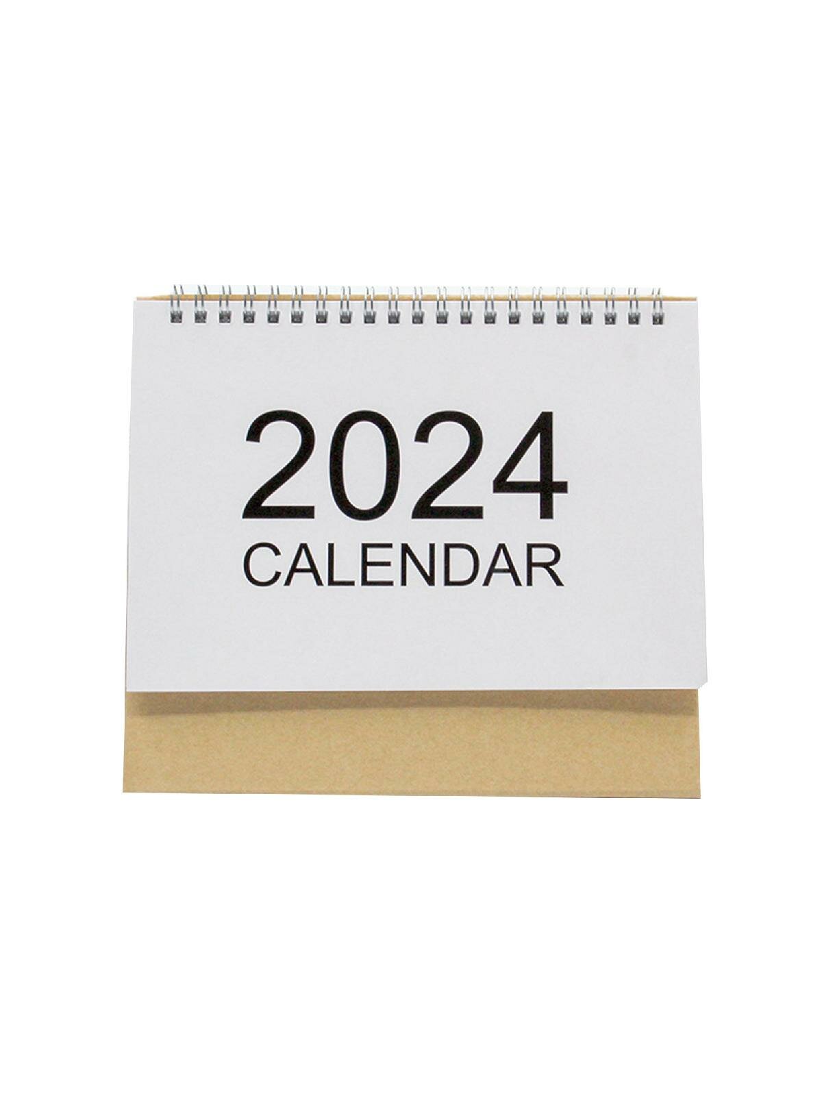 Мини-настольный календарь на 2024 год Портативные ежемесячные календари для офиса и дома