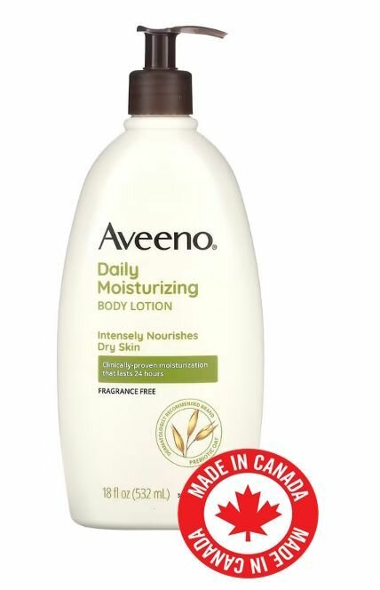 Aveeno, увлажняющий лосьон для ежедневного применения, без отдушки, 532 мл