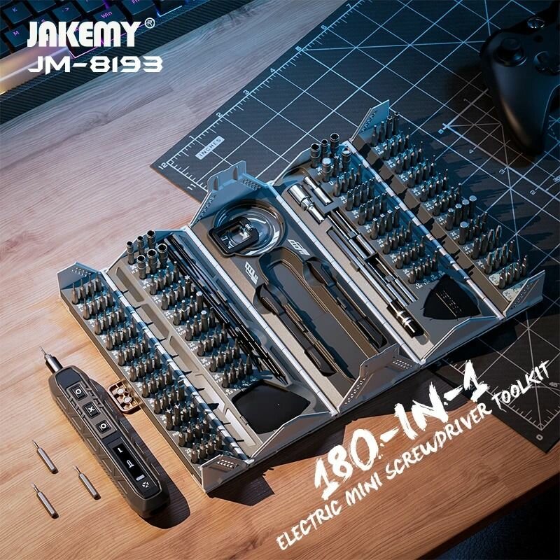 JAKEMY JM-8193 180-в-1 Электрический мини-набор прецизионных отверток Многофункциональный для ремонта телефонов, камер, электроники
