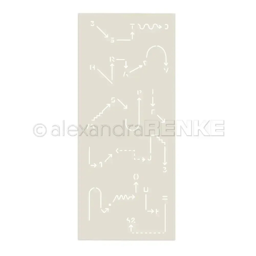 Пластиковый трафарет «Узор бабочек» AA6973-stencil