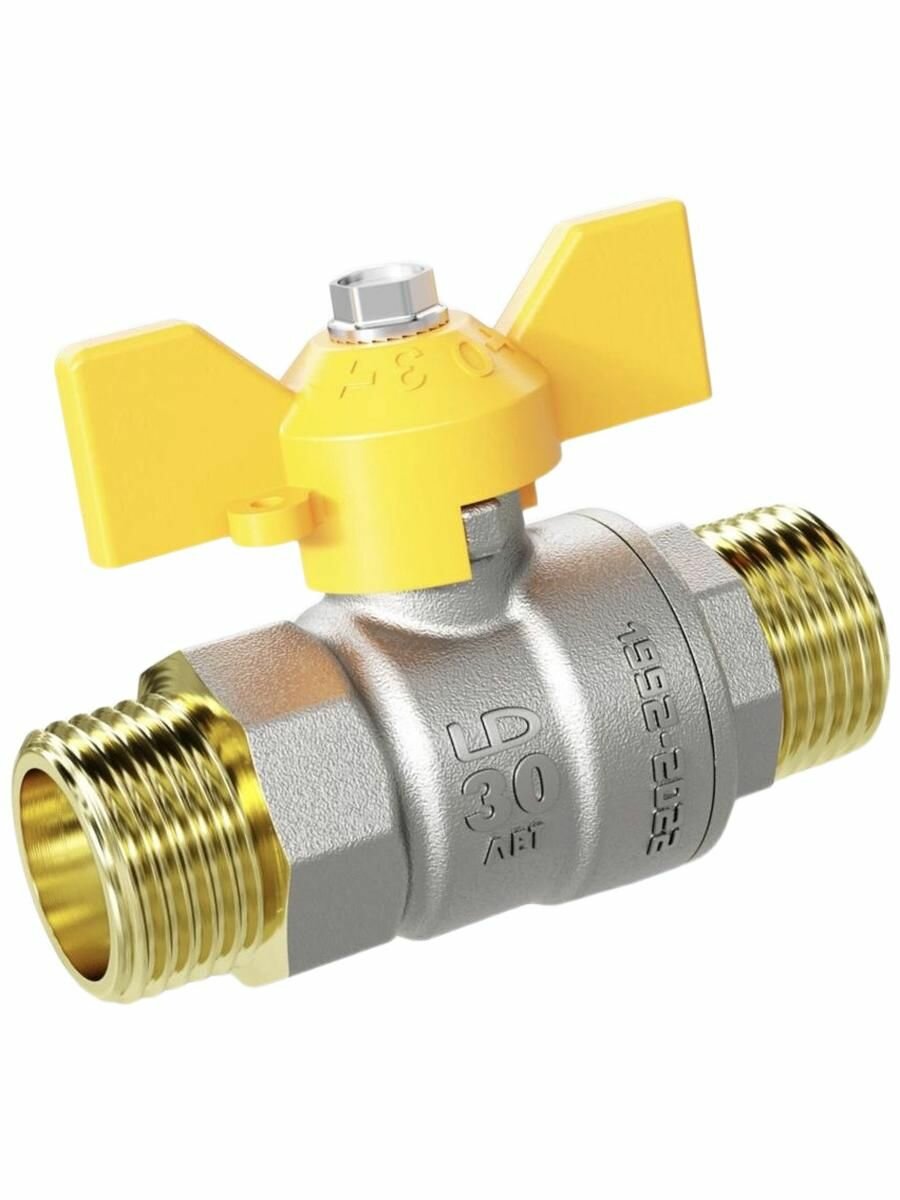 Кран шаровой для газа резьба/резьба (бабочка) LD Pride 3/4"