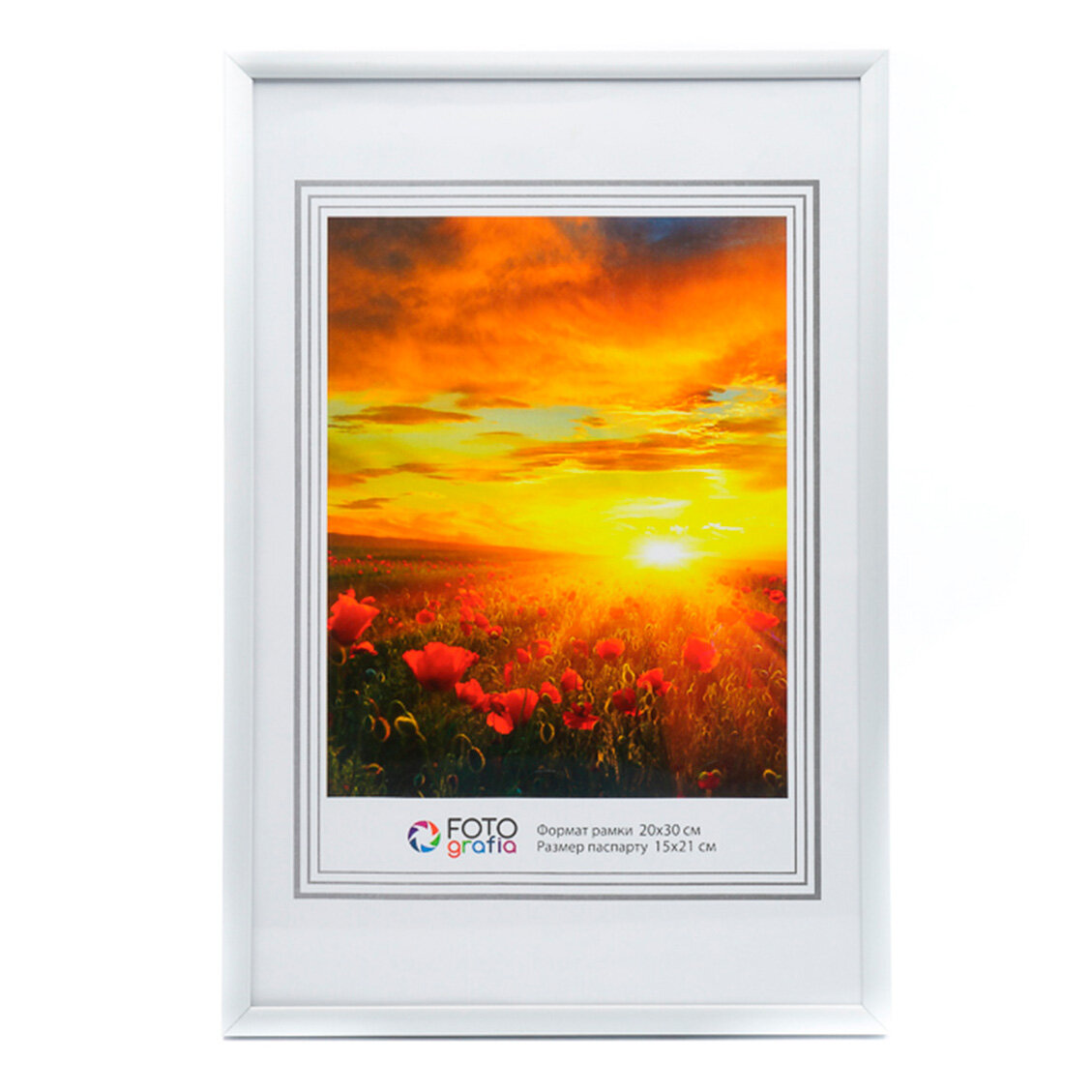 Фоторамка Fotografia 20x30 см, алюминий, серебристая