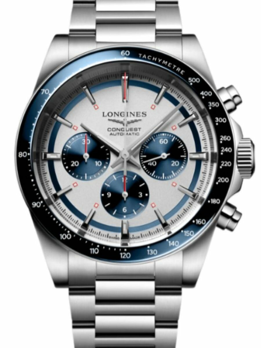 Наручные часы LONGINES, синий, серебристый — фото 1