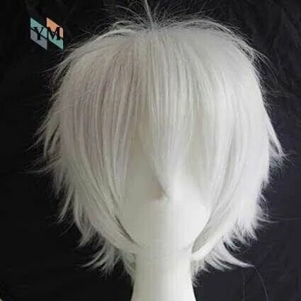 Аниме парик, серебристо-белый