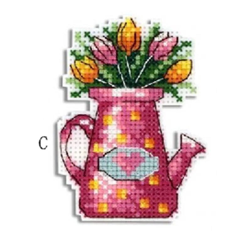 Вышивка крестиком Розовый цветок в чайнике, XIUSPRING BXT041C