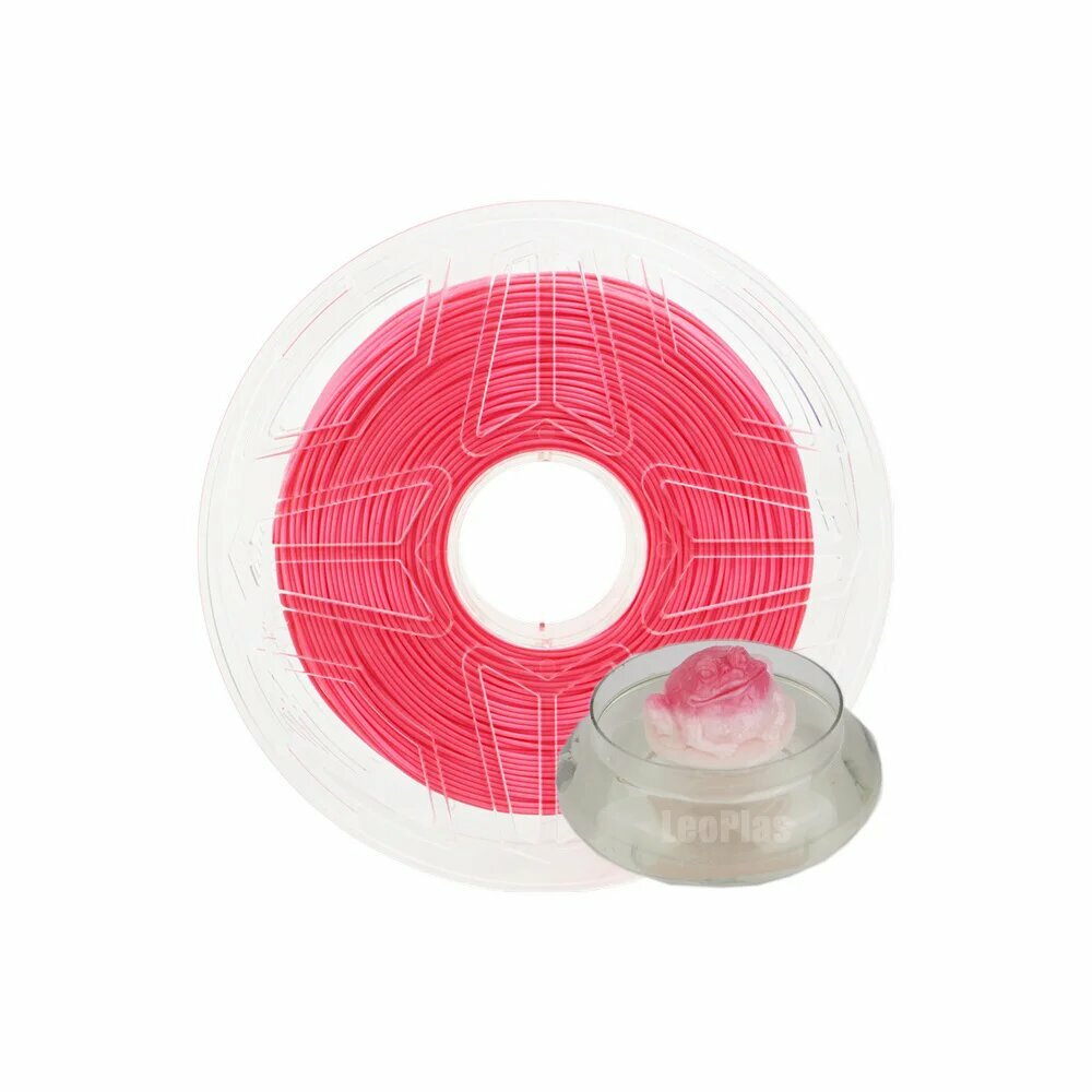 LeoPlas термохромная PLA нить 1.75 мм, Red to White, 1 кг