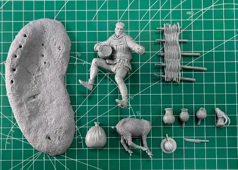 Масштабная модель JIJIE 1/24 древнего мордвооруженца из литой смолы