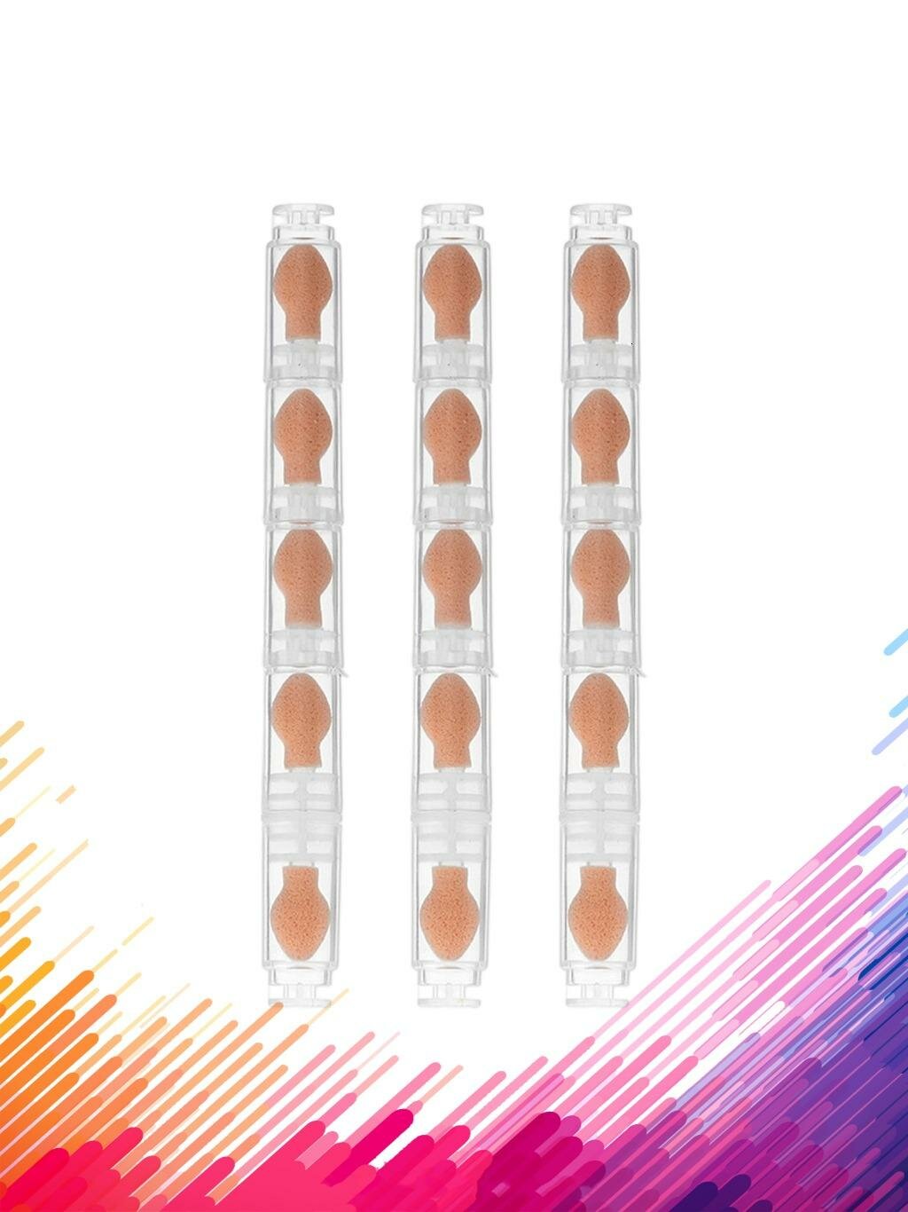 Съемные губчатые кисти для теней, Белый цвет кожи