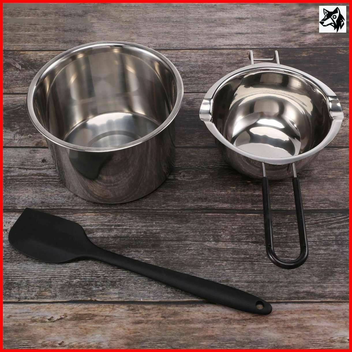 Набор кастрюль на водяной бане с силиконовой лопаткой для растапливания шоколада