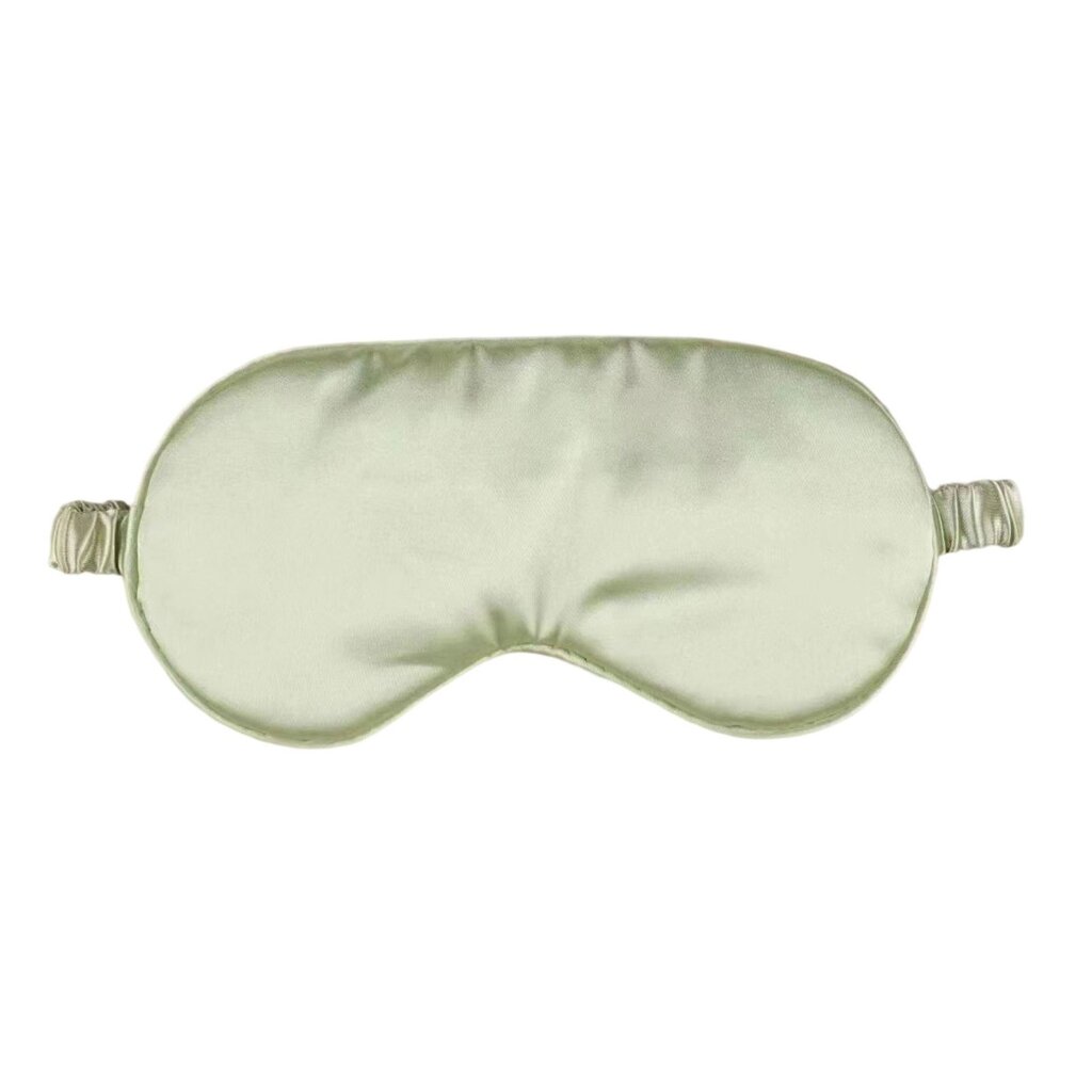Двусторонняя имитирующая шелковая маска для глаз, дышащая маска для глаз для затенения во время сна-травянисто-зеленая