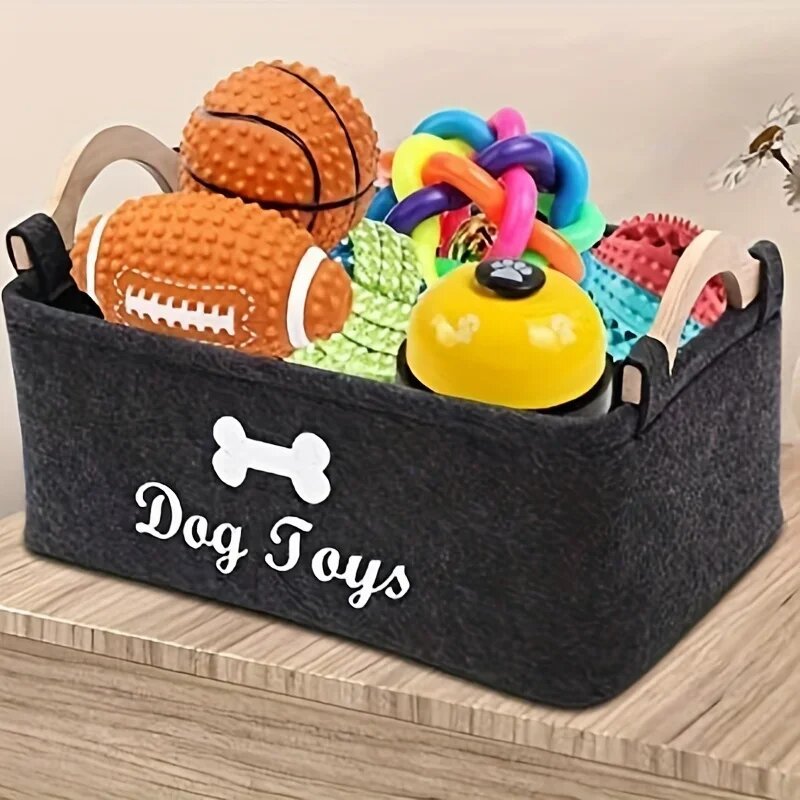 Felt storage basket GRAY — фото 1