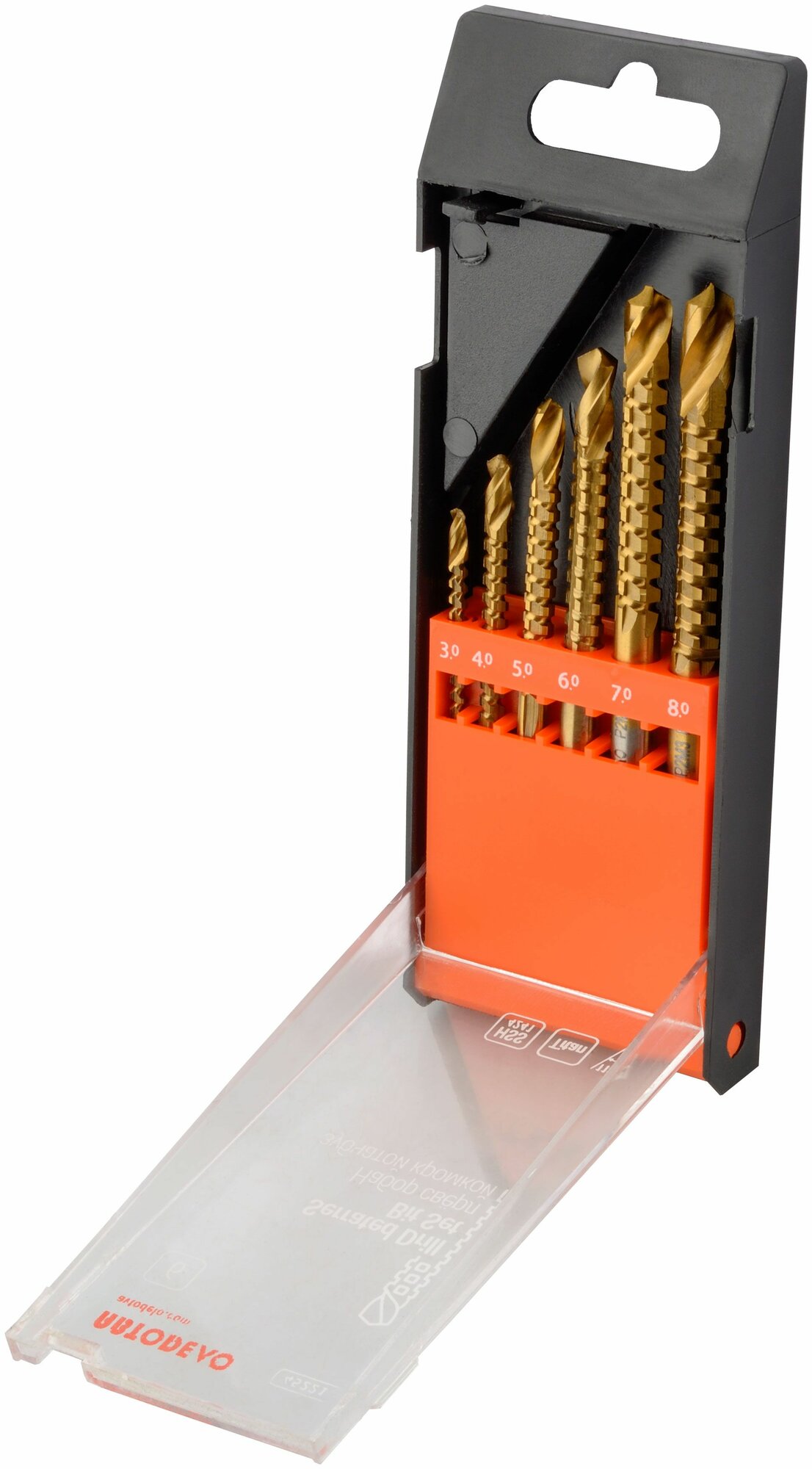 Набор свeрл с зубчатой кромкой (HSS4241; TITAN) 6шт (3,0-8,0мм. пласт/ф) АвтоDело 45221