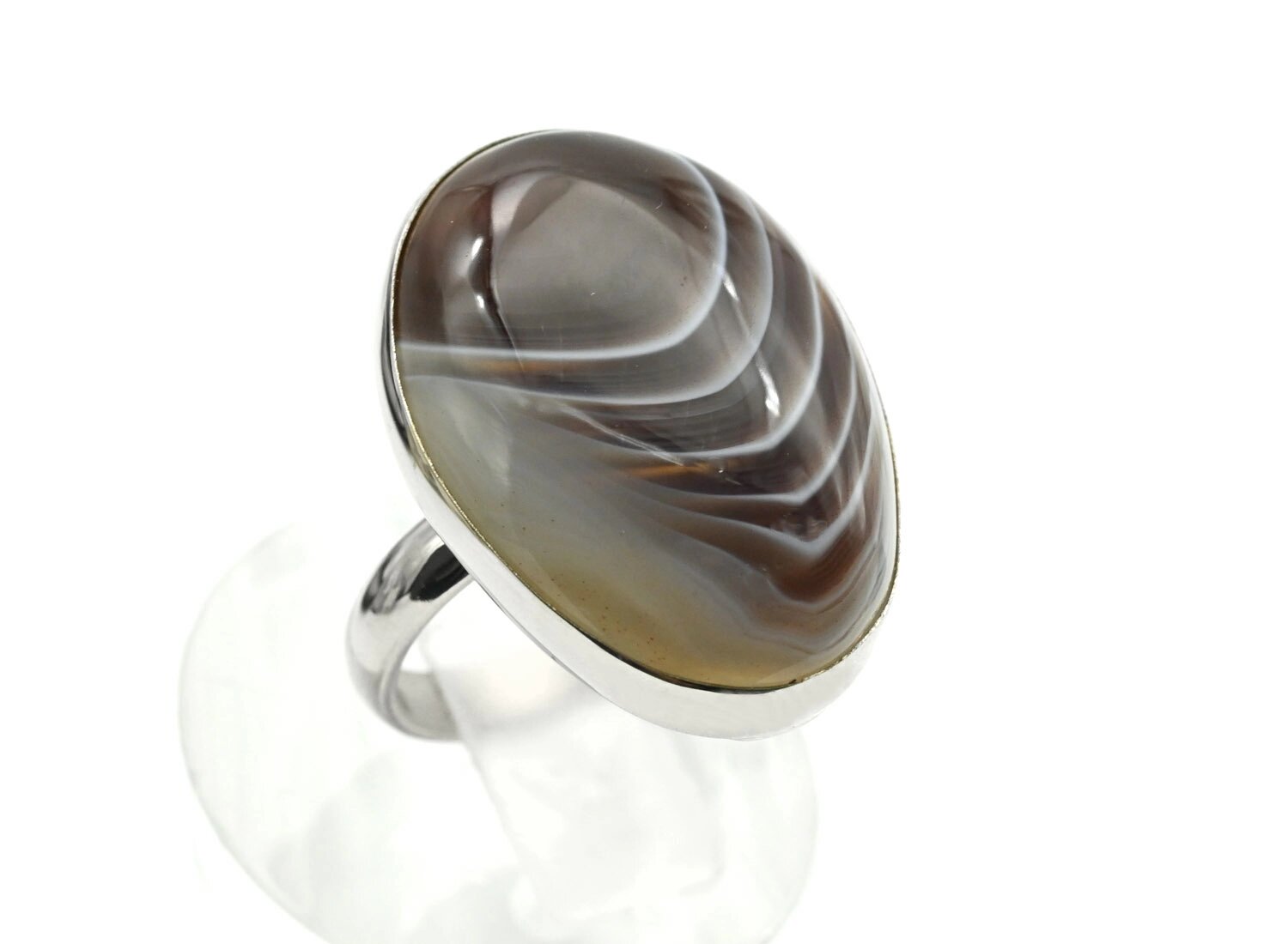 Кольцо, агат