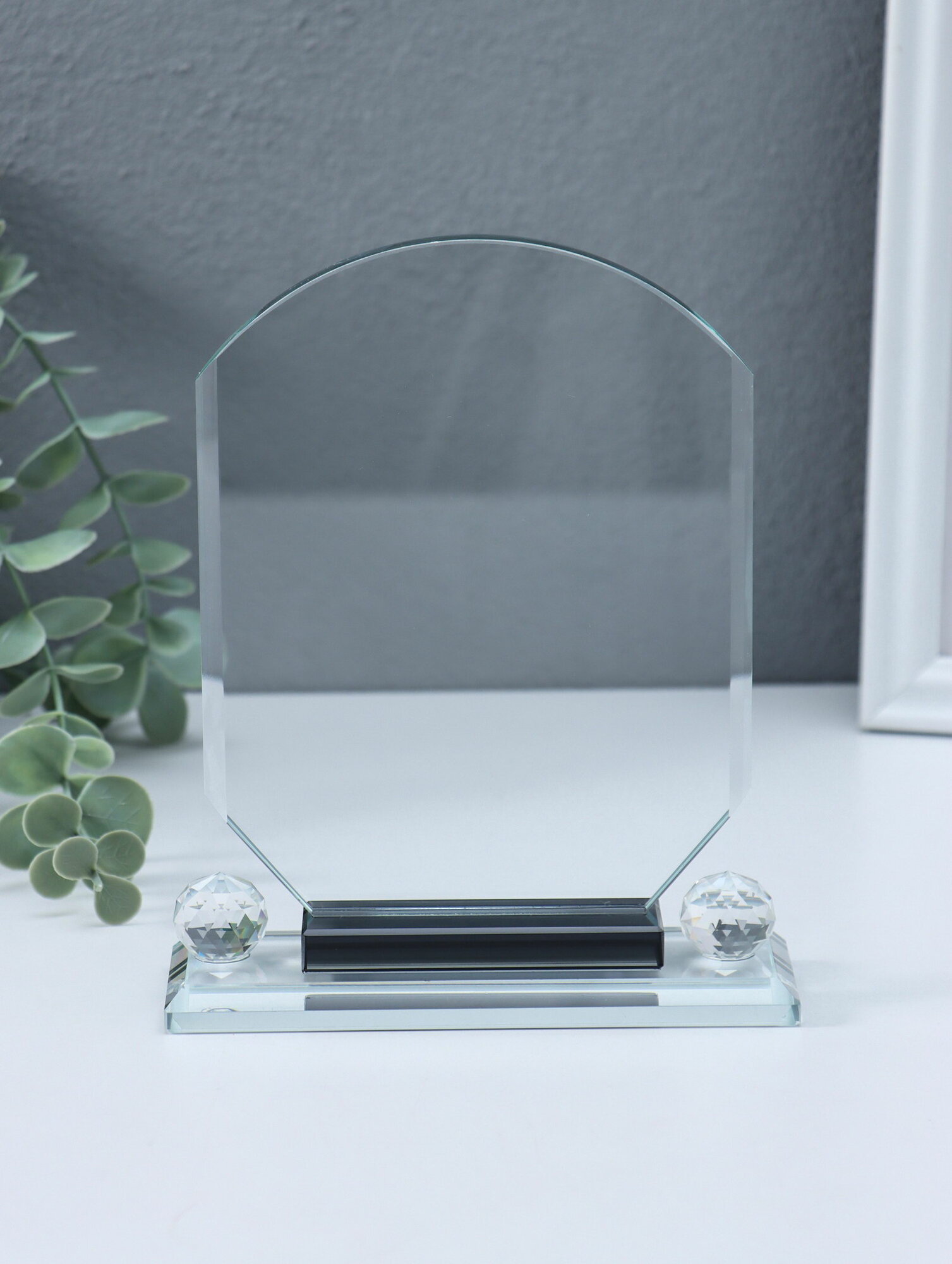 Фигурка стекло "Стела наградная. Ария", 17x15x4 см, вид кубка: спортивный