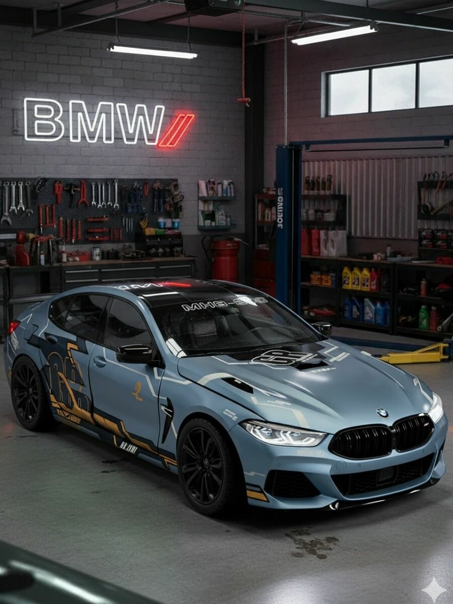 Металлическая инерционная машинка (модель автомобиля) BMW БМВ М8 1:24