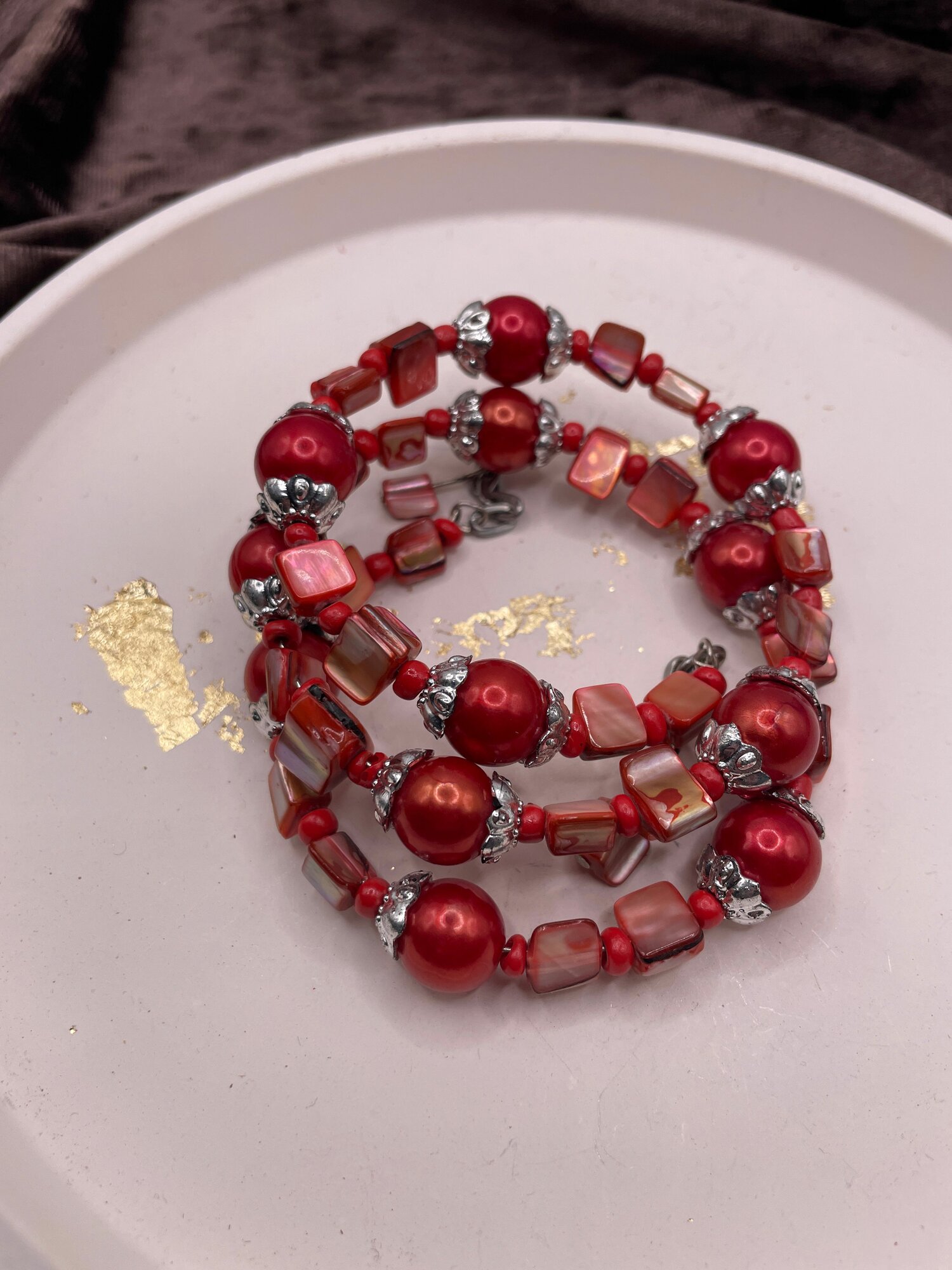 Винтажный браслет из натуральных камней