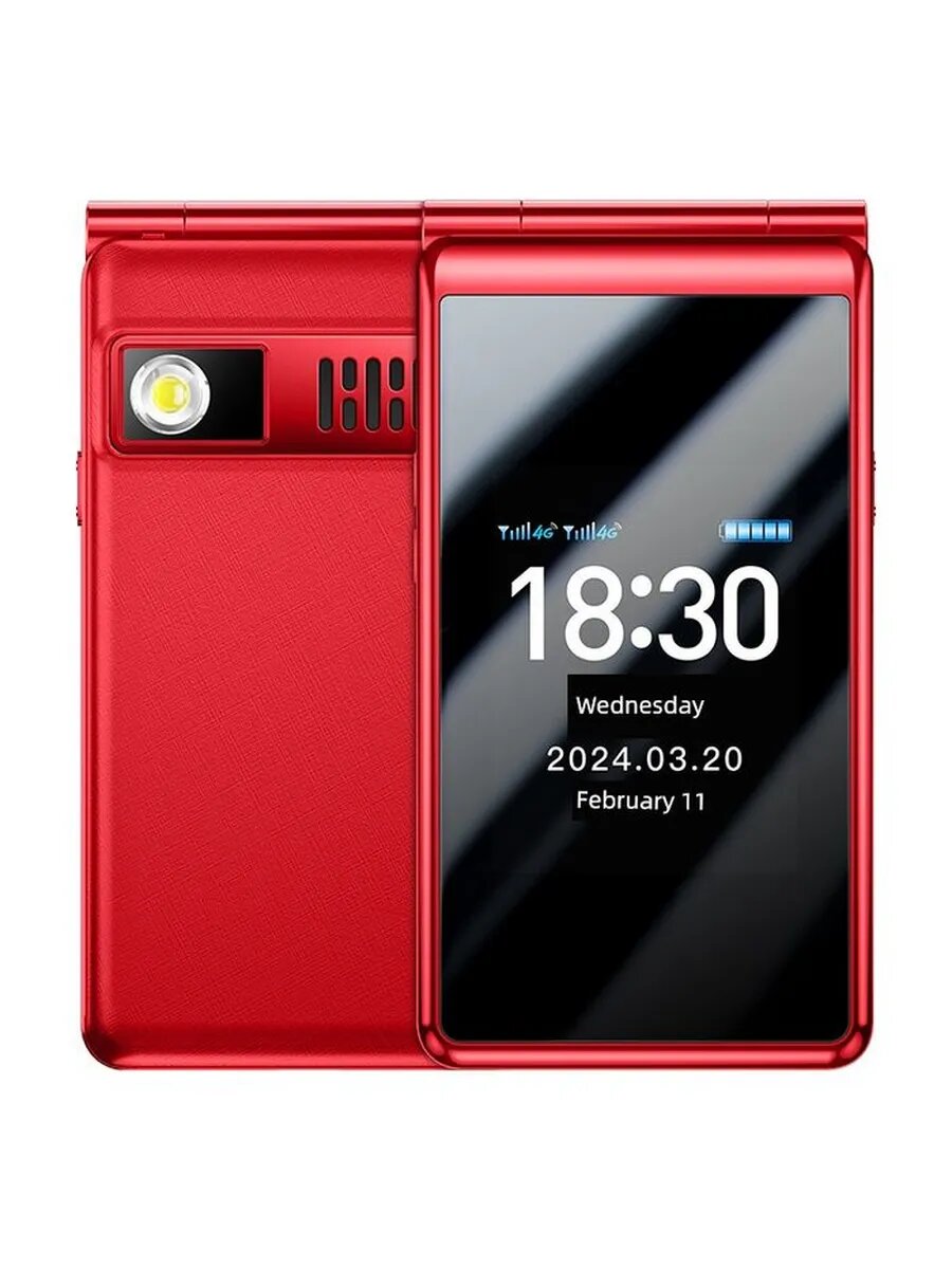 Coolpad M30 красный, раскладной, 4G, Официальный, 256М