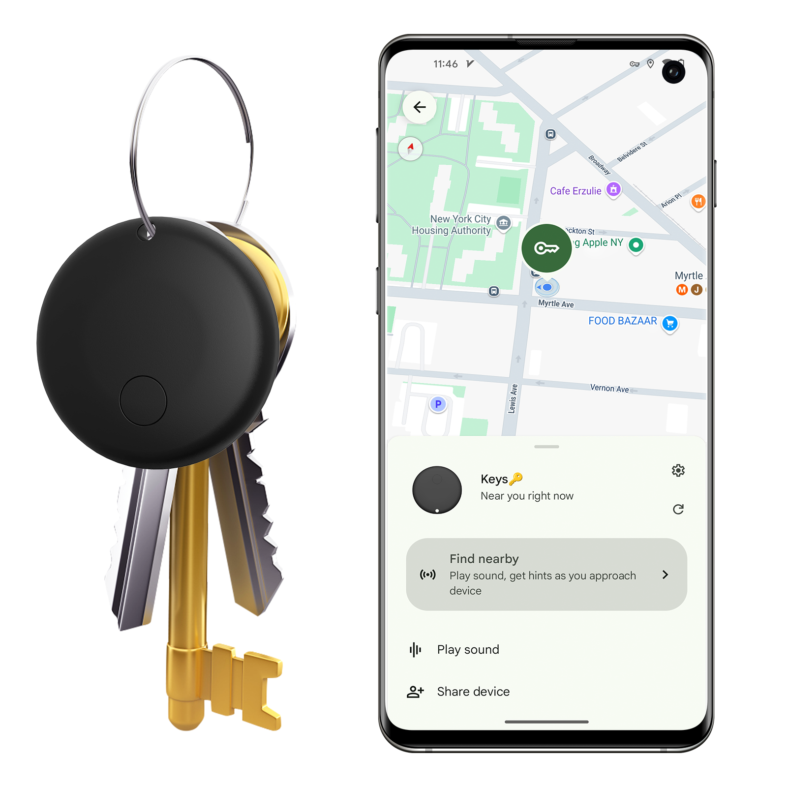 F08 Loshall Bluetooth finder для устройств Android Google certified key finder/luggage tracker/item locator, совместимый с приложением Google 'Find a Device', черный/белый (доступно), 1шт/2шт/4шт (доступно), Bluetooth 5.2, IP67, батарейка CR2032, размер
