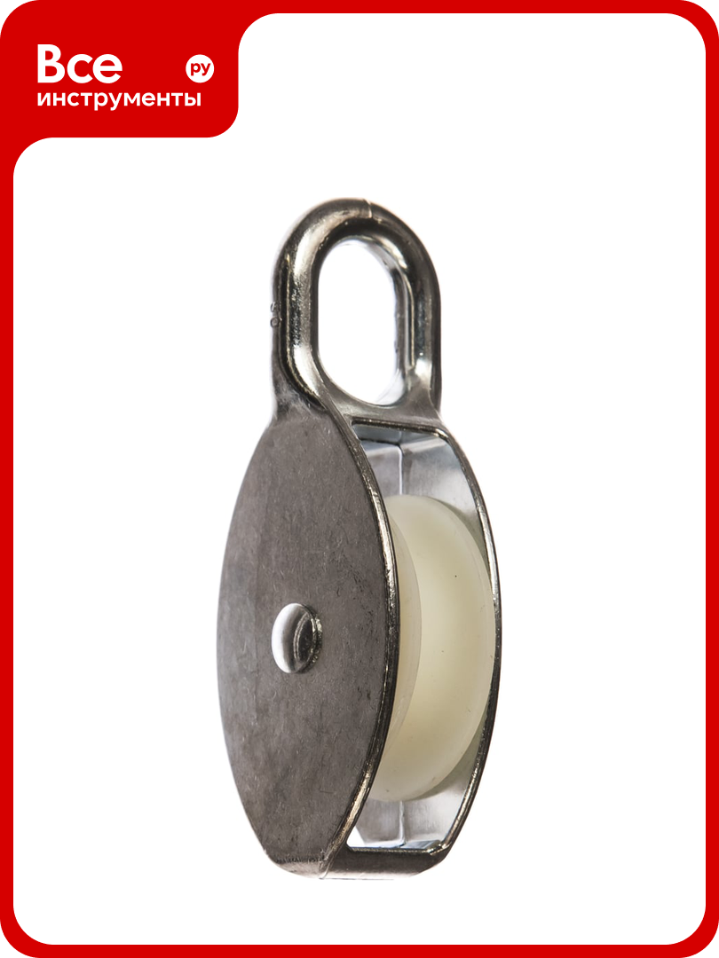 Блок одинарный с пластиковым роликом (2 шт; 12х50 мм; ТФ5) Зубр 4-304585-50