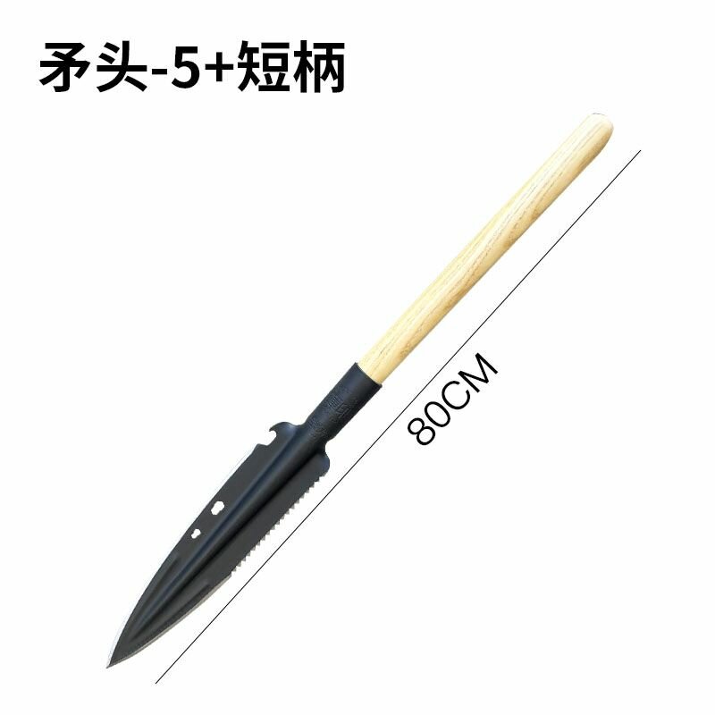 Многофункциональный наконечник копья из марганцевой стали, утолщенный заостренный наконечник копья, длинный копье для рубки дерева, нож копья, копье зулусов, копье властелина