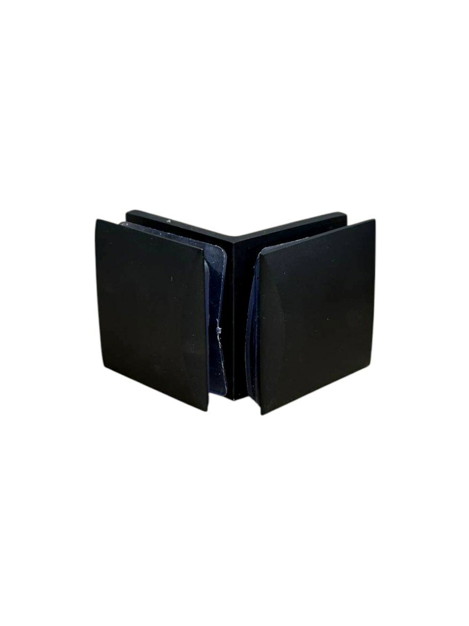 Коннектор стена-стекло 90 градусов черный (2 шт.)