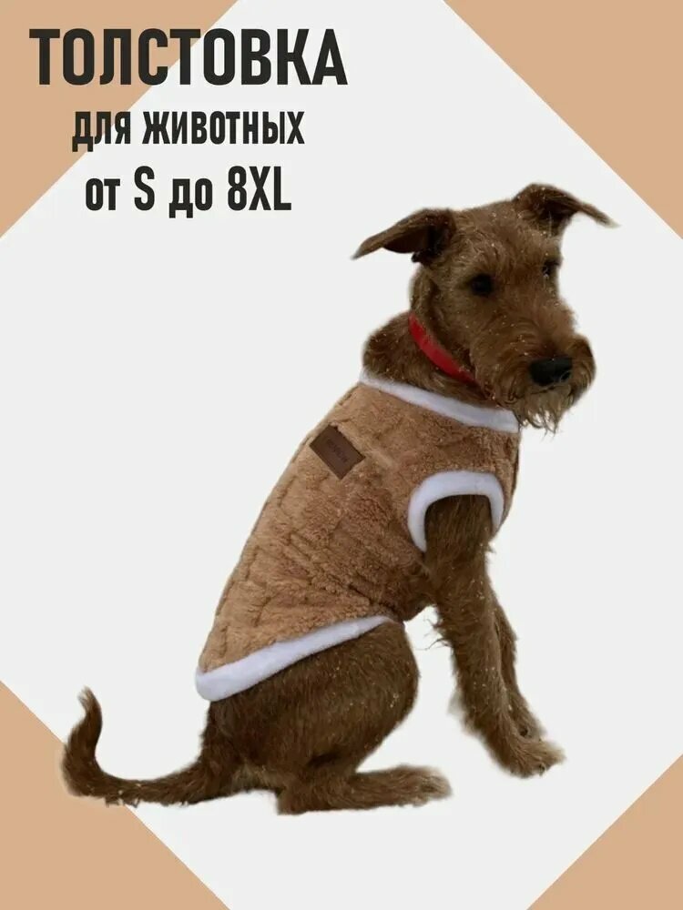 Уютный вязаный свитер для собак мелких пород, размер XL. Теплая одежда для такс, чихуахуа, йорков, котят на осень и зиму