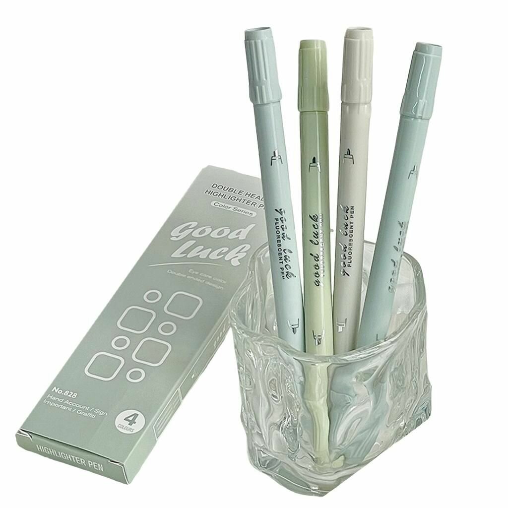 Градиентные двухсторонние маркеры-подсветки, - мятная содовая