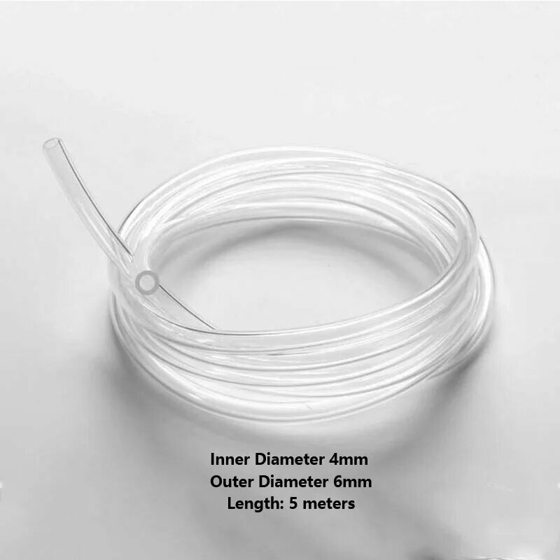 Фитинги для аквариума, шланг для аквариумной трубки, воздушный шланг высокого давления CO2, внутренний диаметр 4 мм/наружный диаметр 6 мм