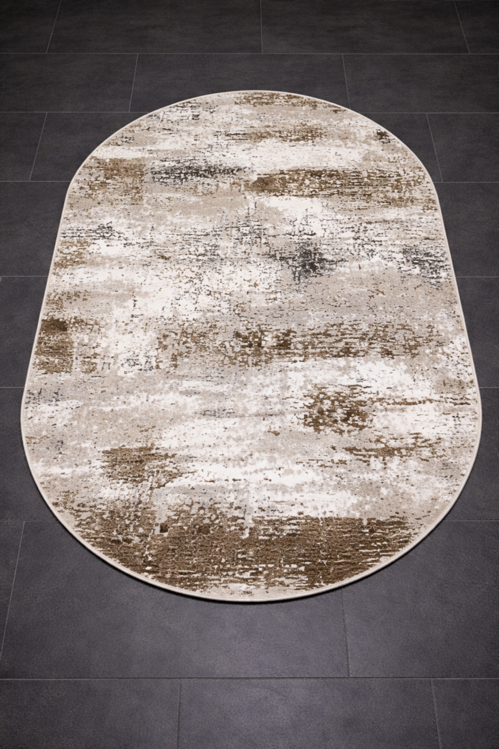 Ковер Премиум дизайн 20118 цвет 25126 Овал 0.8x1.5м