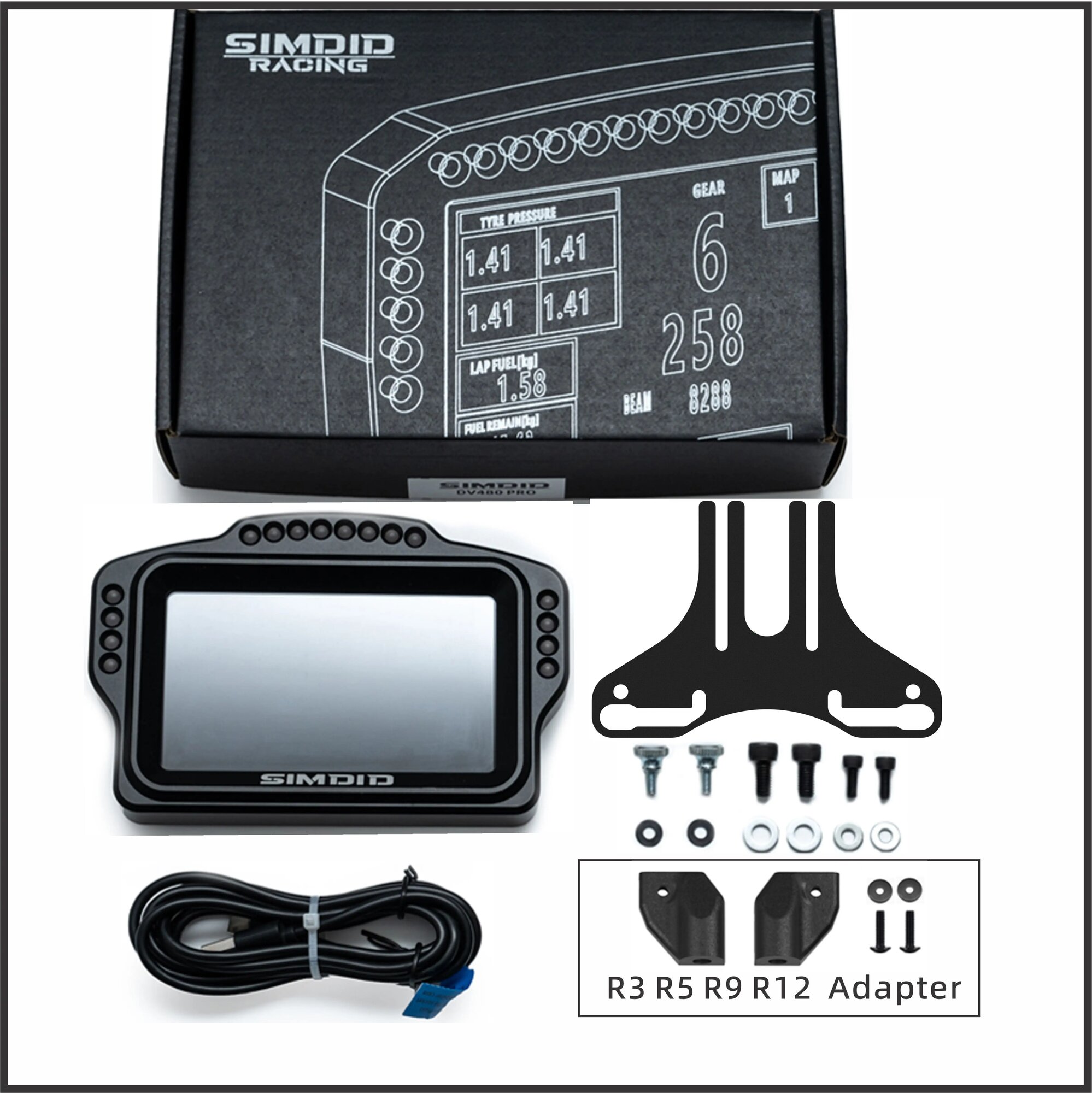 SIMDID DV480 Pro V5 приборная панель, Add MOZA Adapters