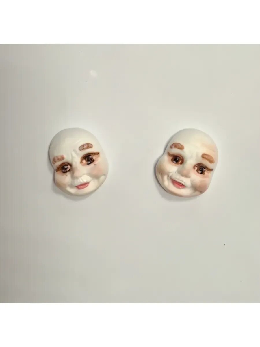 Набор раскрашенных лиц 2 шт для ватных игрушек