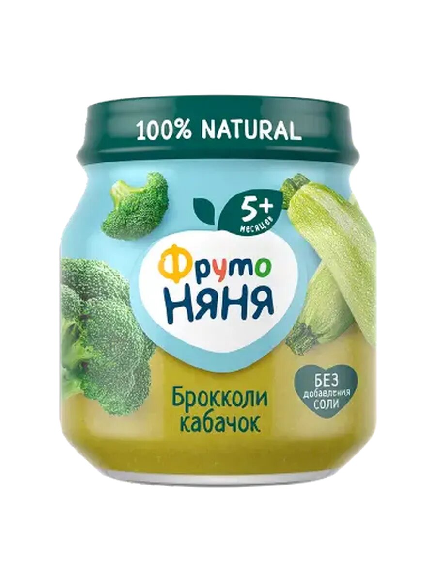ФрутоНяня Пюре брокколи/кабачок 110г