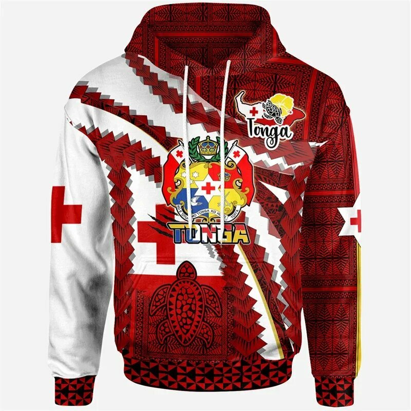 Толстовка Тонга с принтом Тапа, XXL, Hoodie-ZZY14889