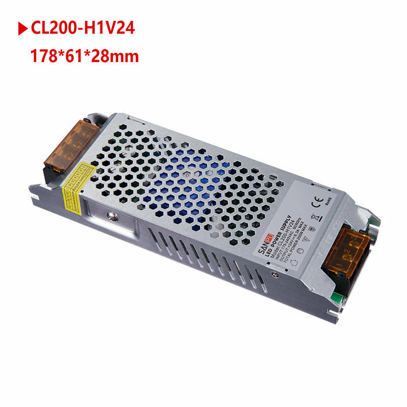 Ультратонкий линейный светодиодный блок питания 220В на 12В/24В/48В с постоянным напряжением для световых коробов и линейных светодиодных лент.