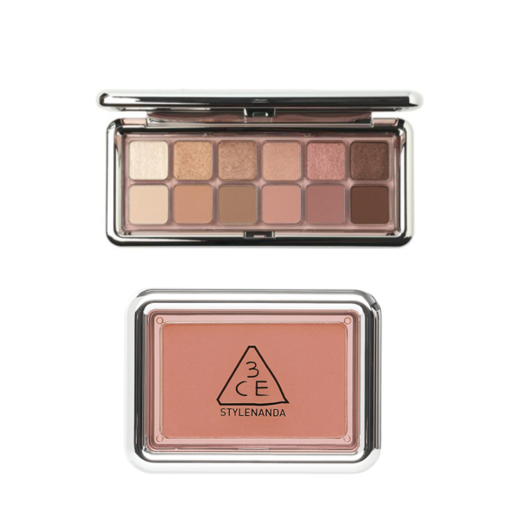 Набор теней и румян женский 3CE 5724009, легко наносится, блеск, натуральный, матт, двухцветный