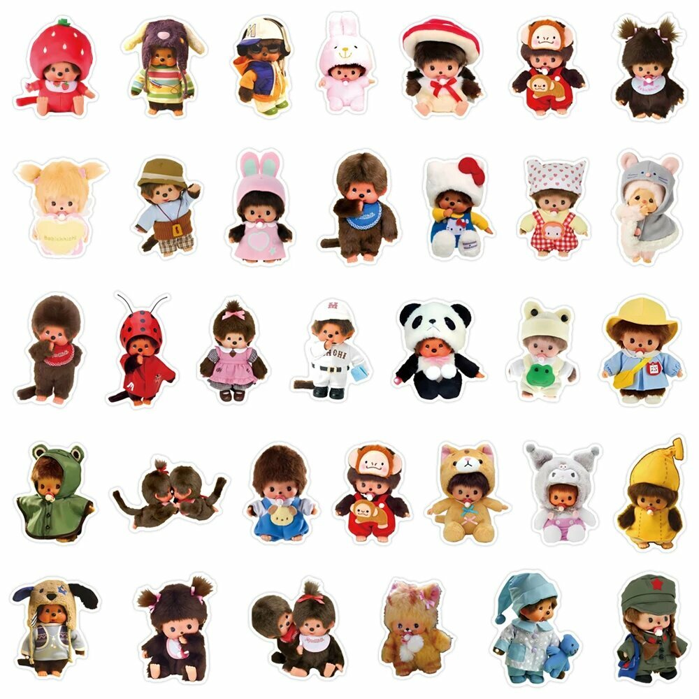 Большие аниме-наклейки Monchhichi