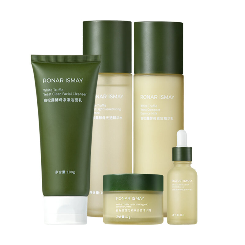 Сыворотка водянистая унисекс RONAR ISMAY Yeast Light-Transmitting Tightening Wrinkle-Resistant Five-Piece Set, 5 шт.