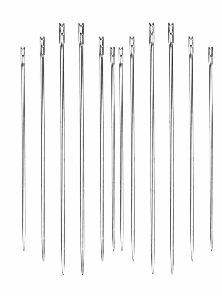 Иглы для шитья ручные "для слабовидящих" №5/9 (2 уп. по 6 шт.)