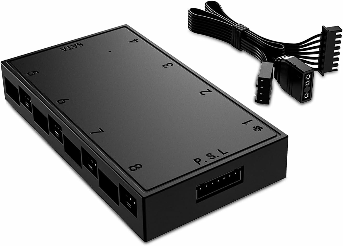 Концентратор вентиляторов ID COOLING HA 08 для внутренних компьютера, 8 портов + 8 , синхронизация с материнской платой ARGB, функция PWM с питанием от SATA