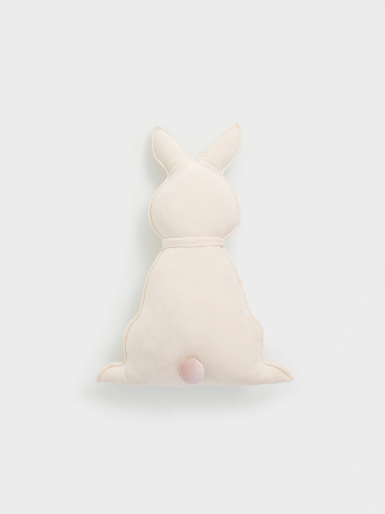 Подушка декоративная, 54x40 см, спандекс, молочная, Заяц, Rabbit, Kuchenland