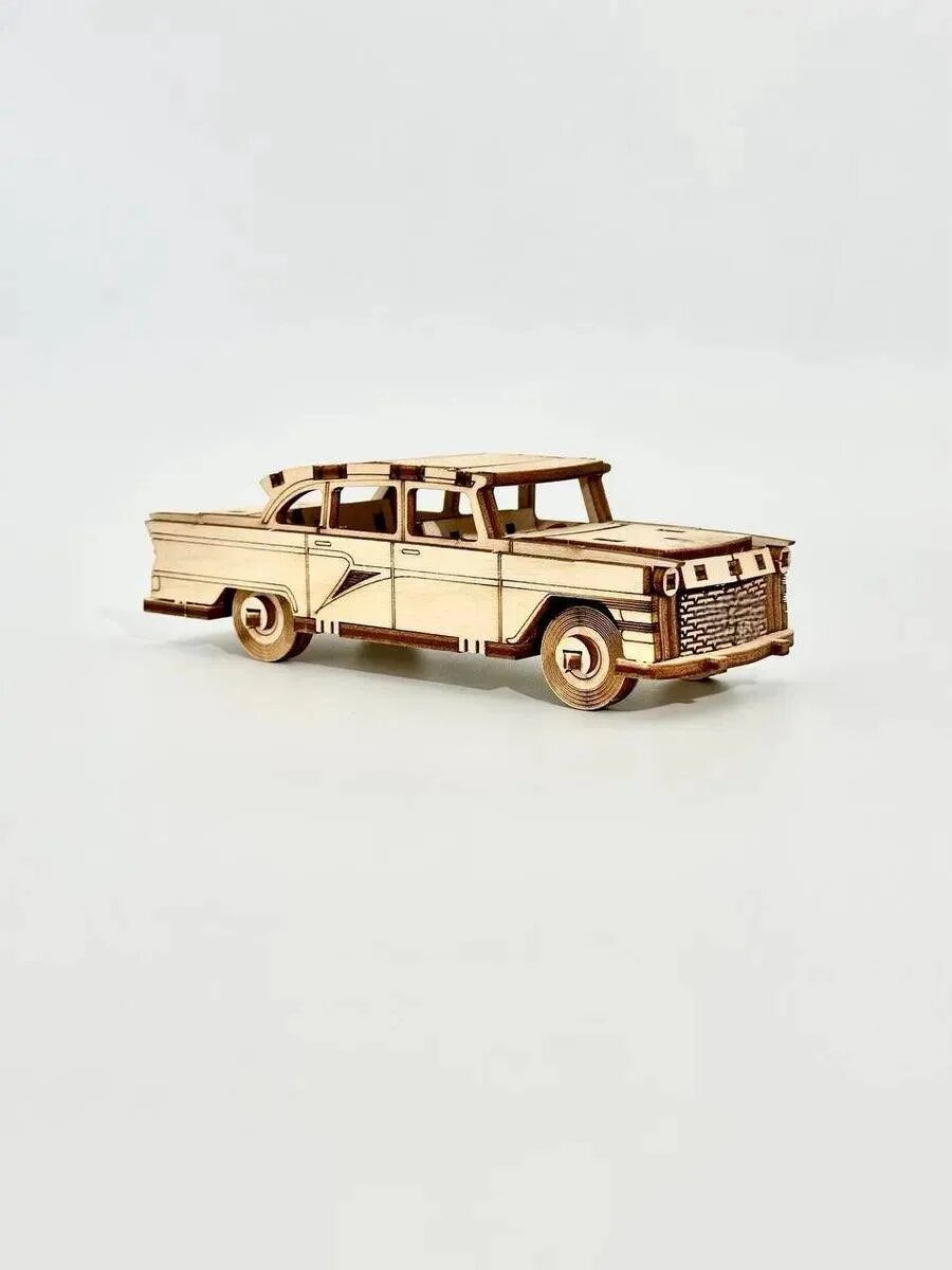 Конструктор Woodcarver Packard Patrician, для мальчиков, деревянный, 62 элемента — фото 1