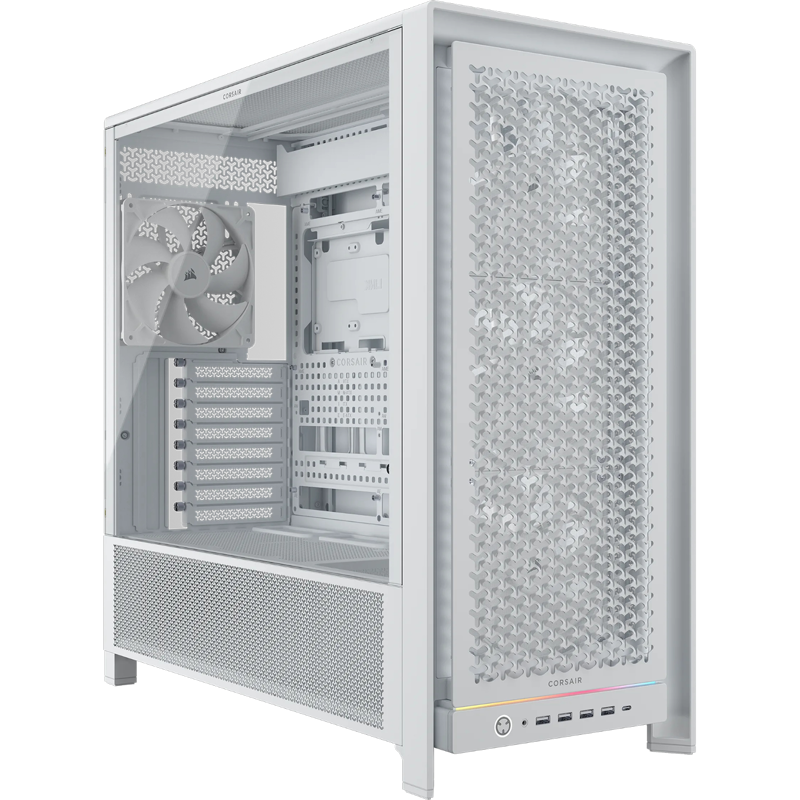 Корпус Corsair Frame 5000D RS High-Airflow, Midi-Tower, белый, E-ATX/ATX/mATX/mITX, 4×USB-A 3.2, USB 3.2 Type-C