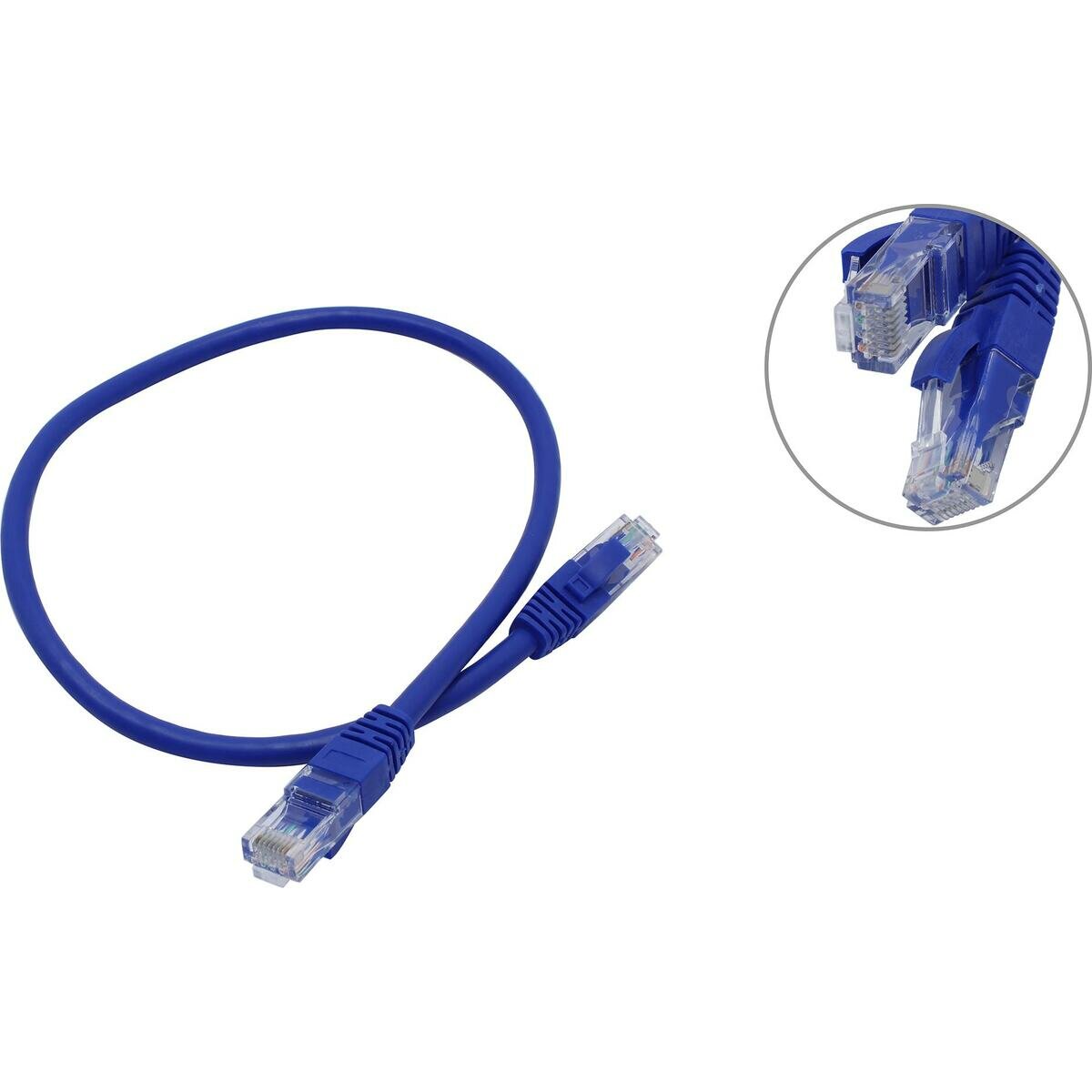 Cabeus Patch Cord UTP кат.6, 0.5м, синий <8676c>