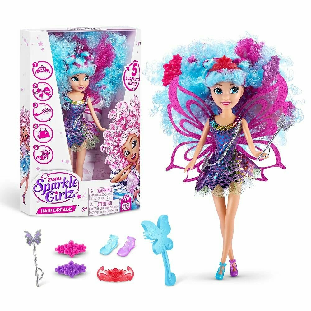 Набор игровой Zuru Sparkle Girlz Роскошные волосы Кукла с сюрпризами, Hair Dreams (100313)