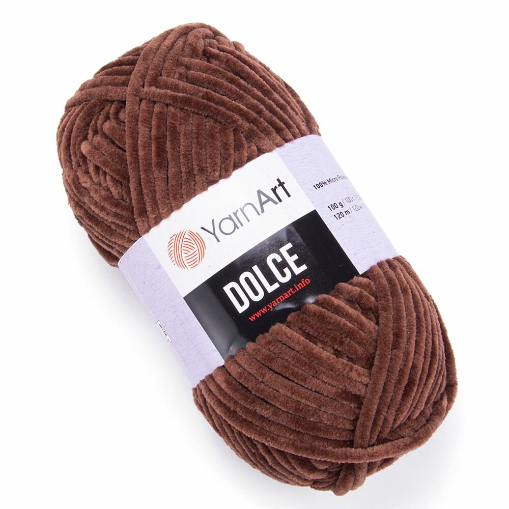 Пряжа для вязания Yarn-Art Dolce, 1 моток (120м, 100гр), цвет 791 Коричневый